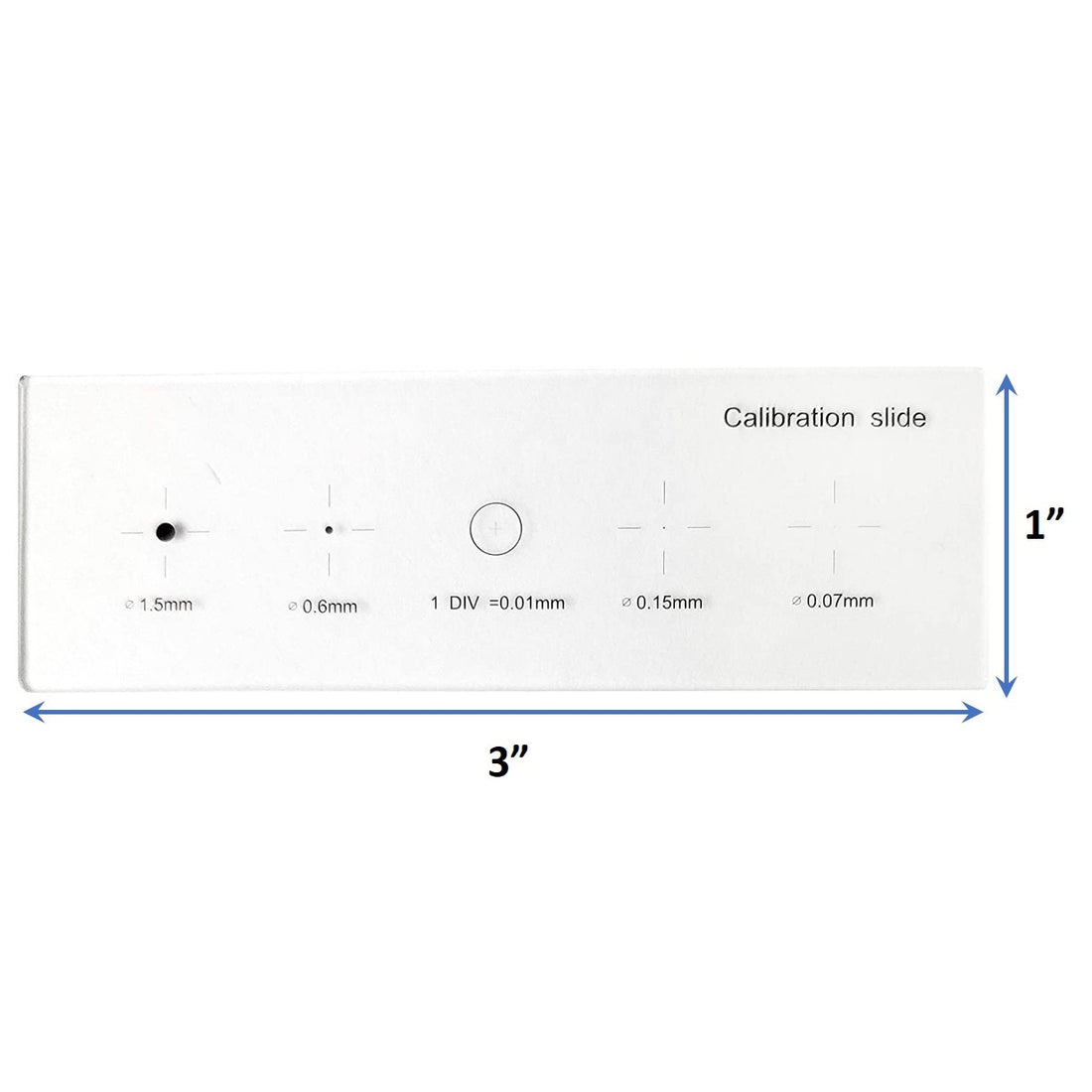 Microscope Stage Micrometer Calibration Slide with 5-Scales and 0.01mm ...